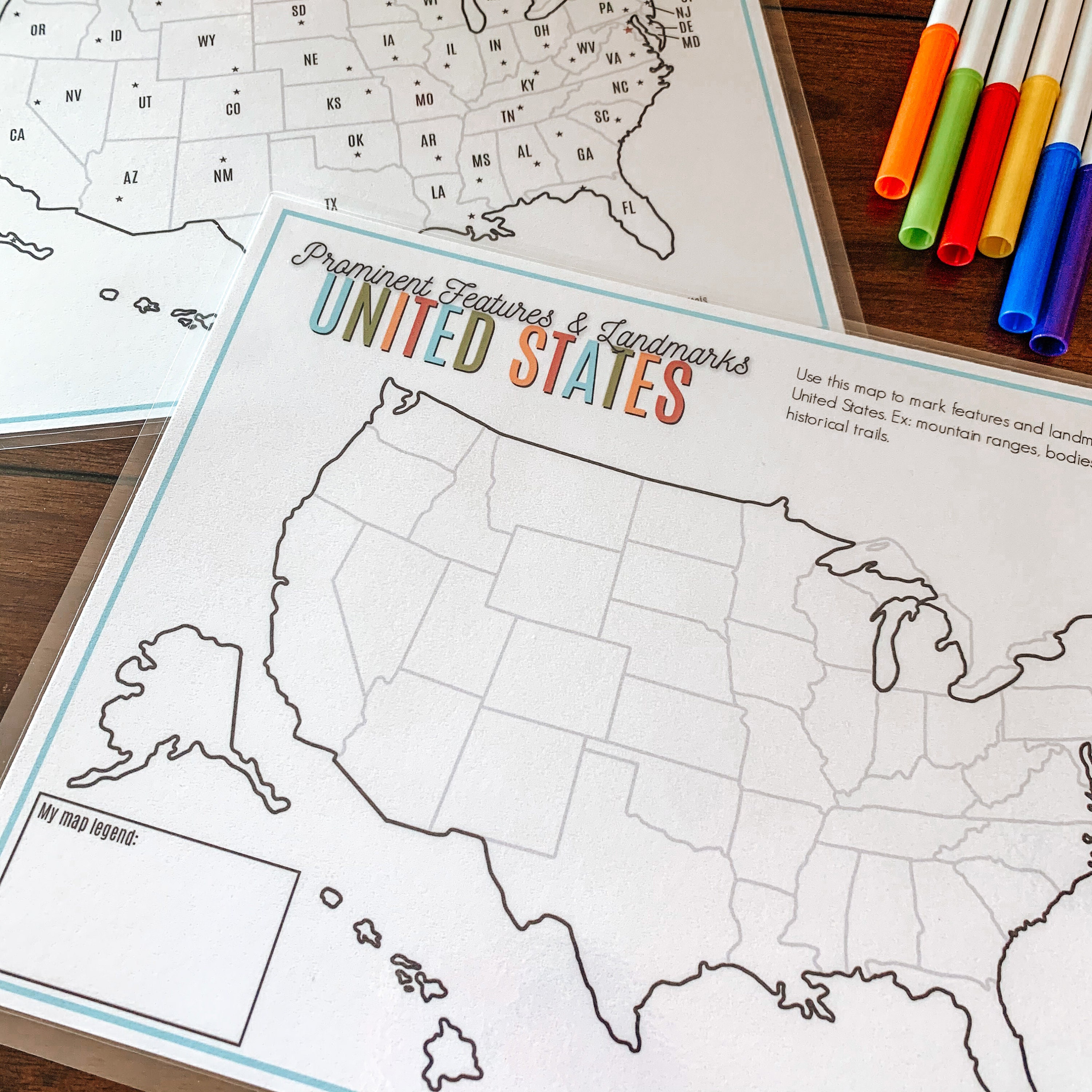 States and Capitals Activity BUNDLE, Printable United States Learning ...