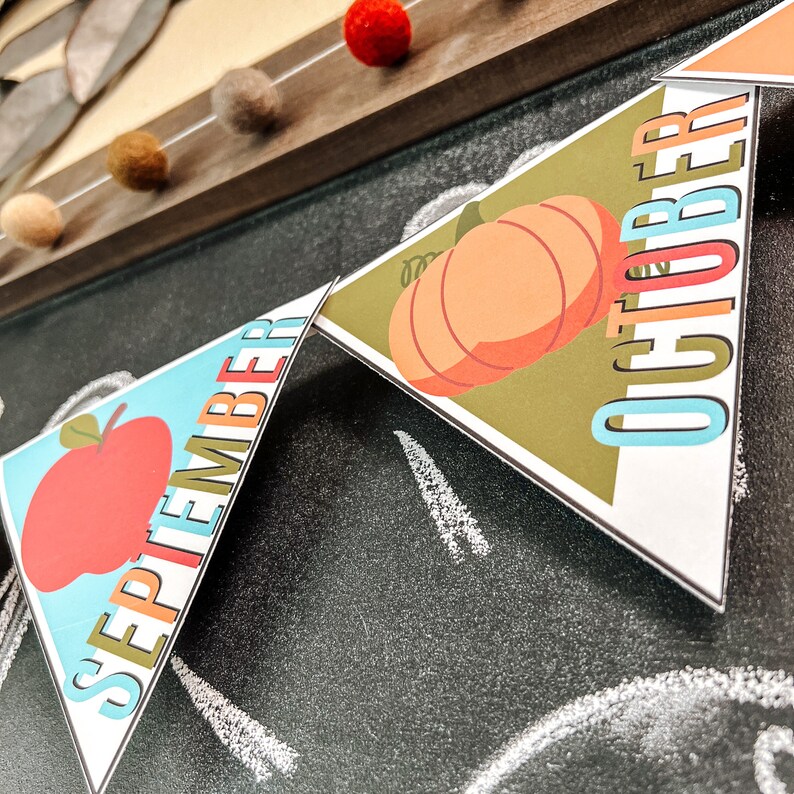 Months of the Year Banner Printable Banner Classroom Decor - Etsy