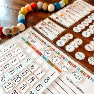 Perpetual Calendar, Circle Time Printable, Classroom Calendar ...