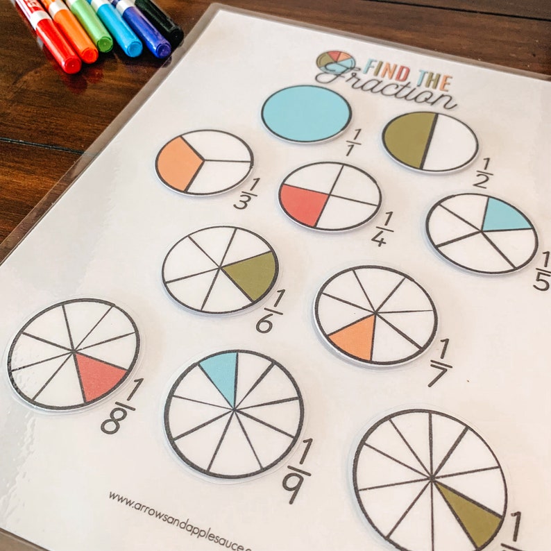 Fraction Find Create A Fraction Printable Activity Set - Etsy