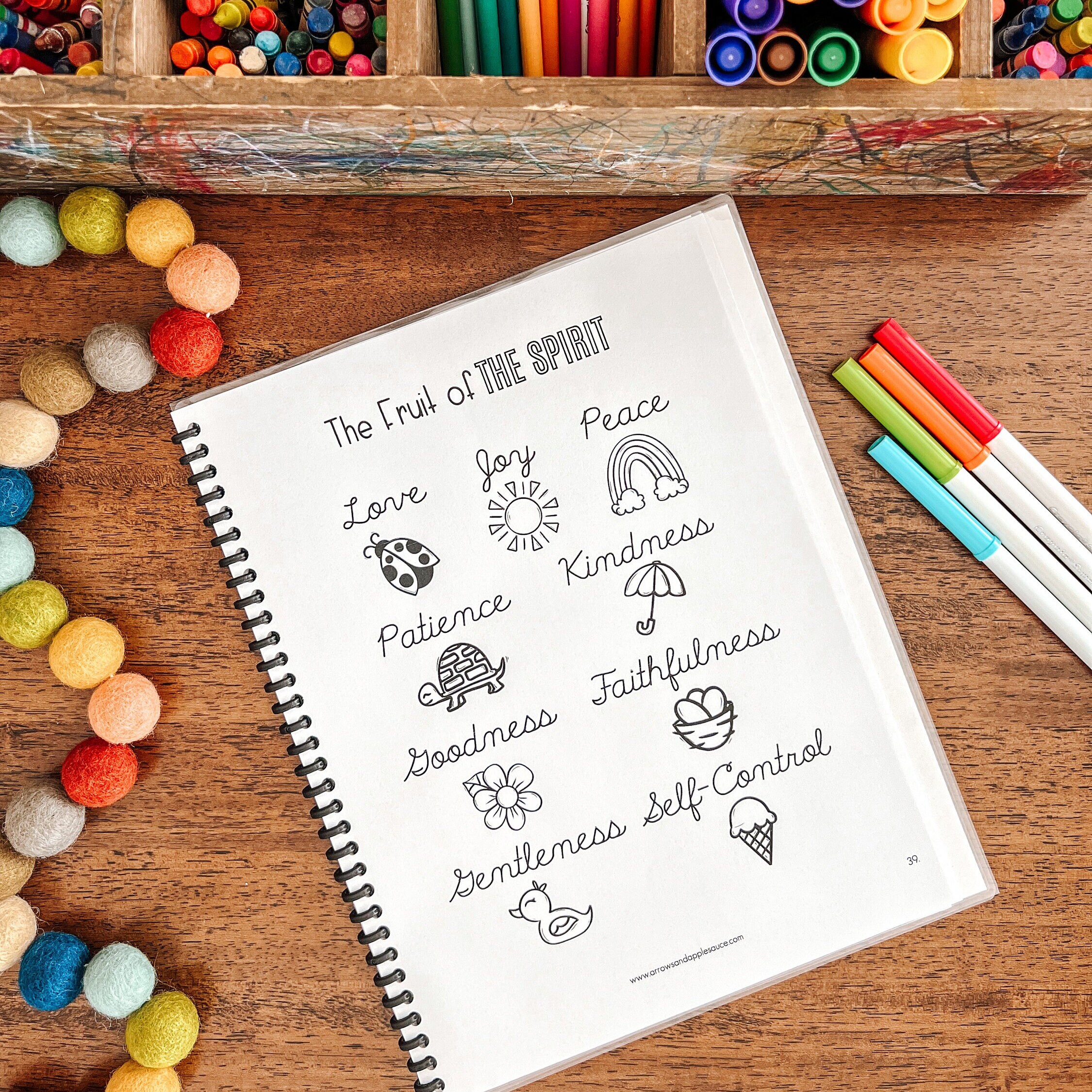 Cursive Fruit of the Spirit Printable Workbook, ESV Bible Penmanship ...