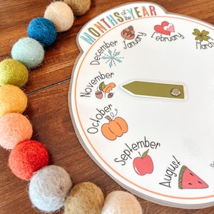 Months of the Year Printable Classroom Calendar, Circle Time Activity ...