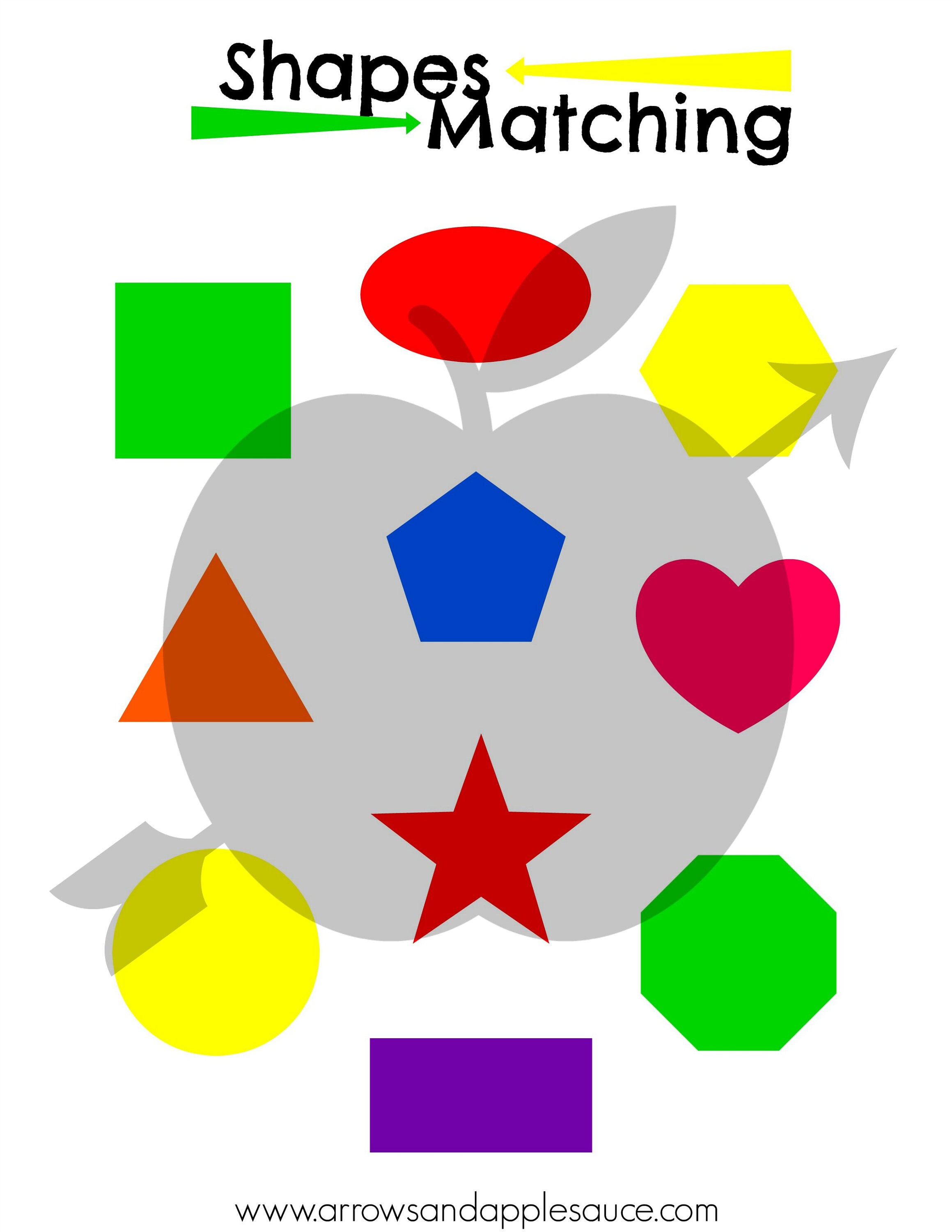 Learning Shapes Shape Matching Game Educational Preschool | Etsy