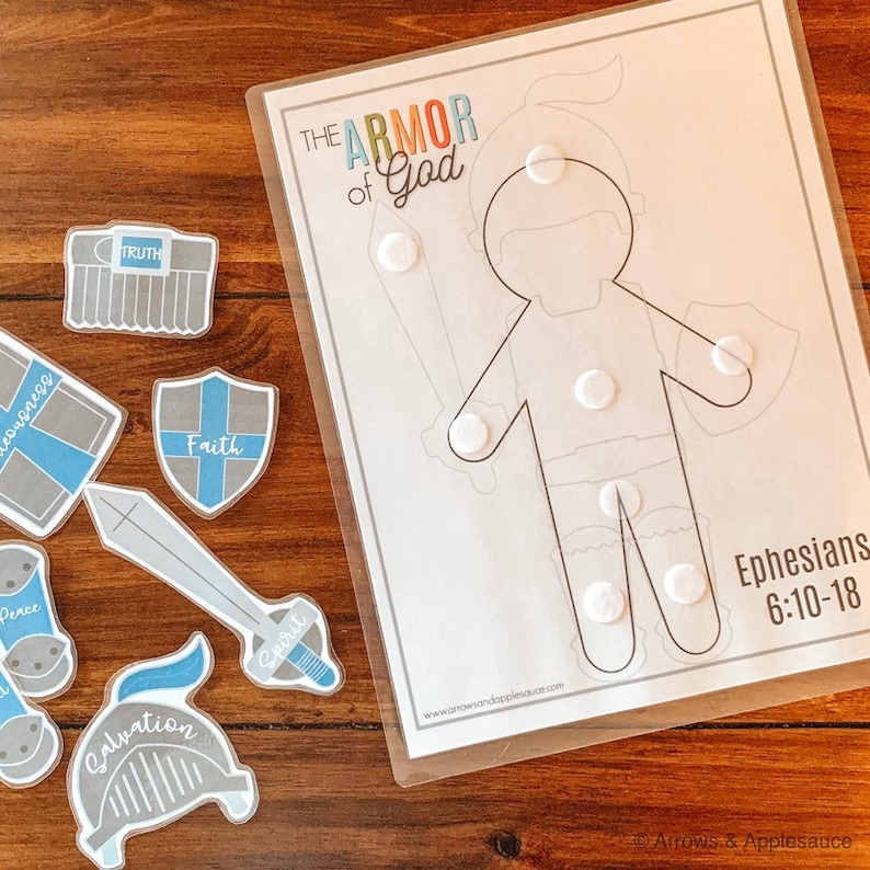 Armor Of God Printable Activity Bible Lesson Ephesians | Etsy