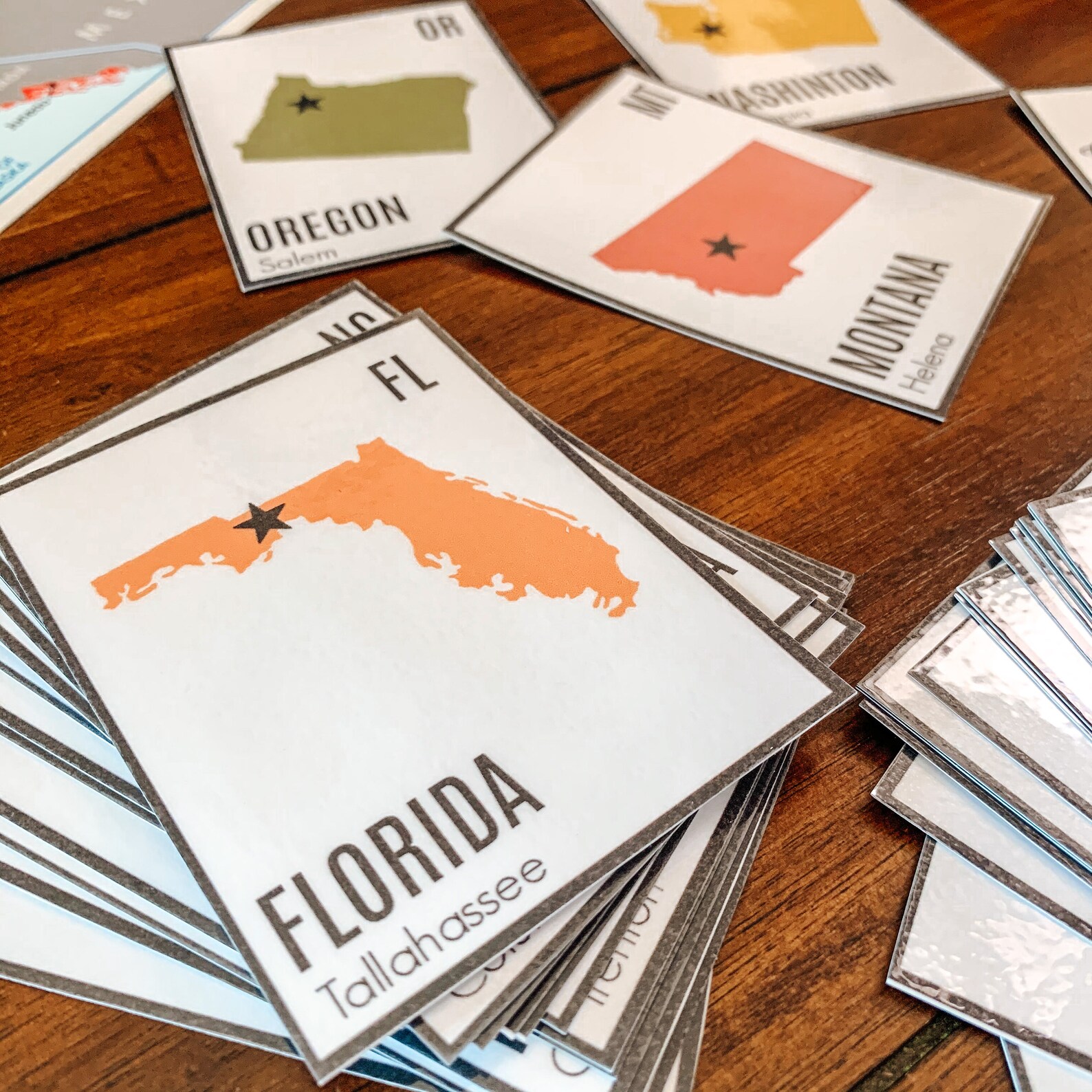 U.S. States and Capitals Printable Flashcards. United States - Etsy