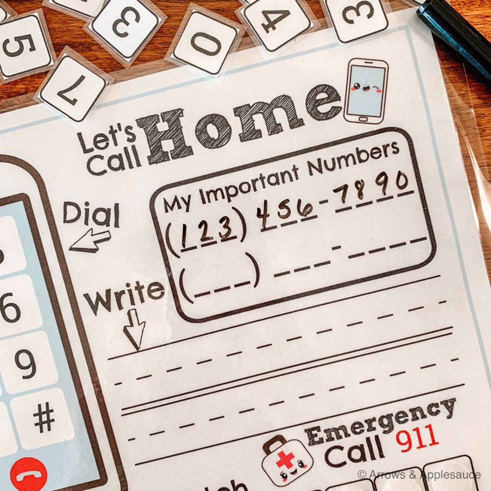 Phone Number Kids Activity Phone Number Practice About Me - Etsy