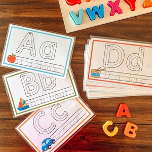 Alphabet Flashcards, Printable Oversized ABC Cards, Jumbo Tracing Cards ...