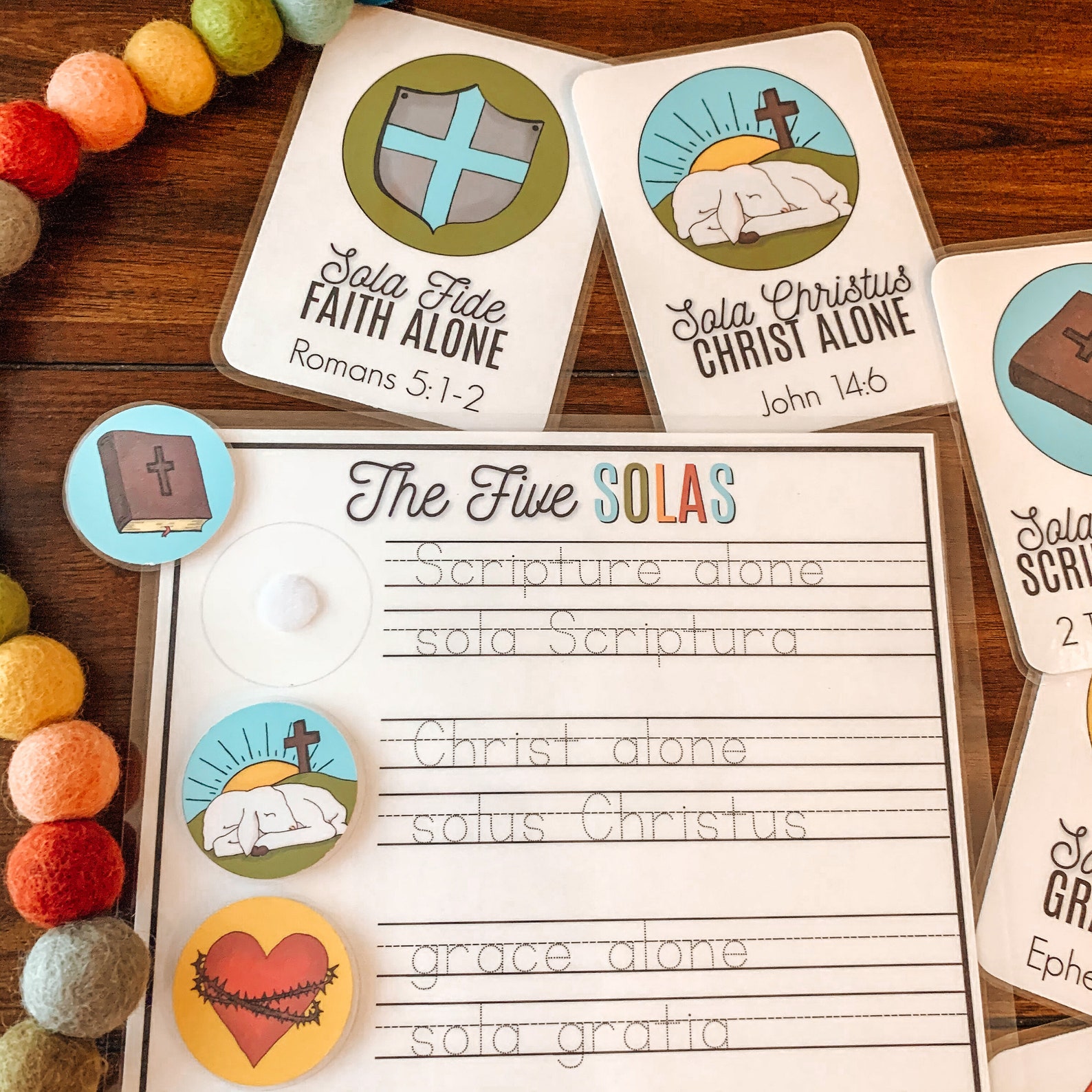 Five Solas Activity Reformation Theology Lesson Kids Bible | Etsy