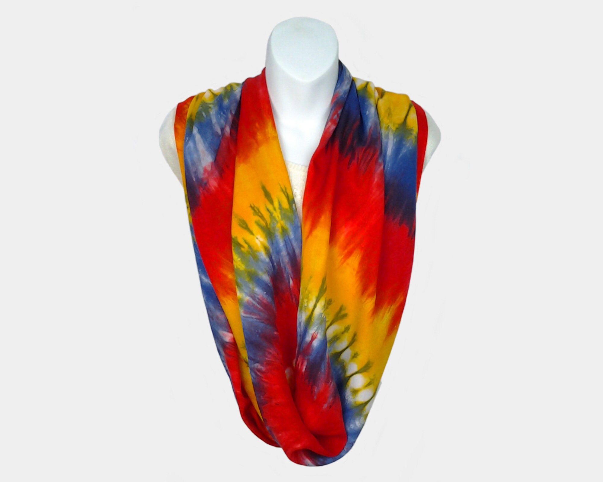 Rainbow Tie-dye Infinity Scarf - Etsy