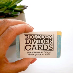 Mini Rolodex Dividers - 1 Letter per Card - Multi Pattern - Etsy