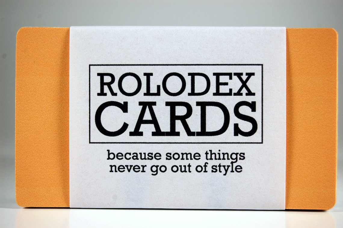 Rolodex Cards Double Sided 4 Color Set | Etsy