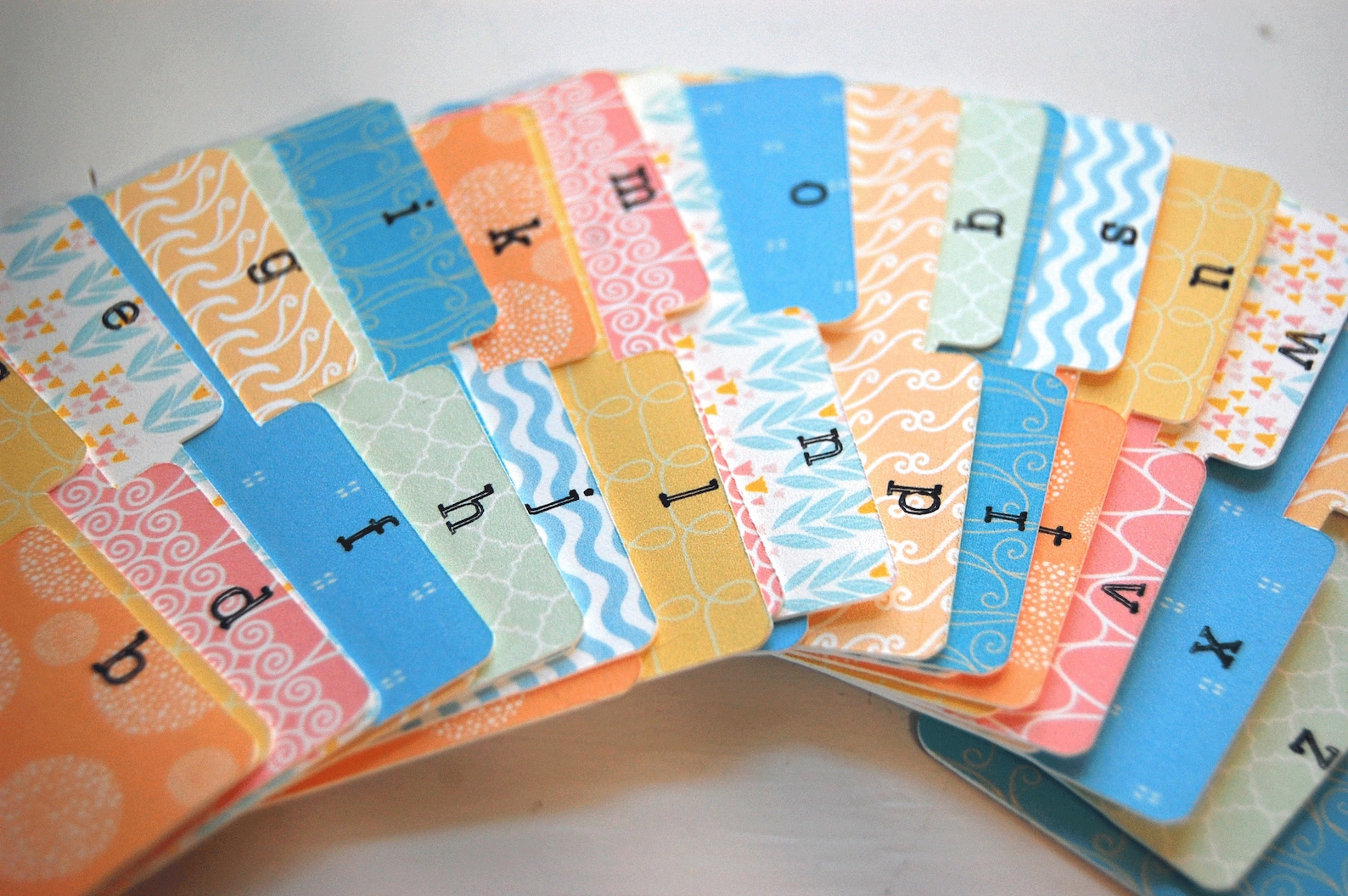 Mini Rolodex Dividers 1 Letter per Card Multi Pattern - Etsy