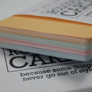 Mini Rolodex Cards - Double Sided 4 Color Set - Pastels - Etsy