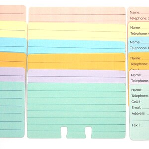 Rolodex Cards 6 Colors Password - Etsy