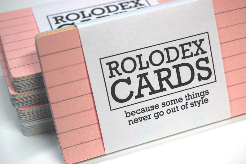 Rolodex Cards 6 Colors Lined | Etsy