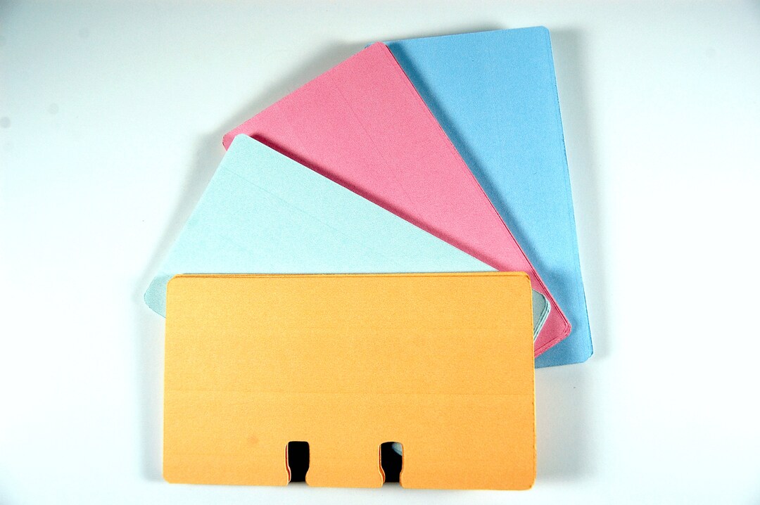 Mini Rolodex Cards - Double Sided 4 Color Set - Pastels - Etsy