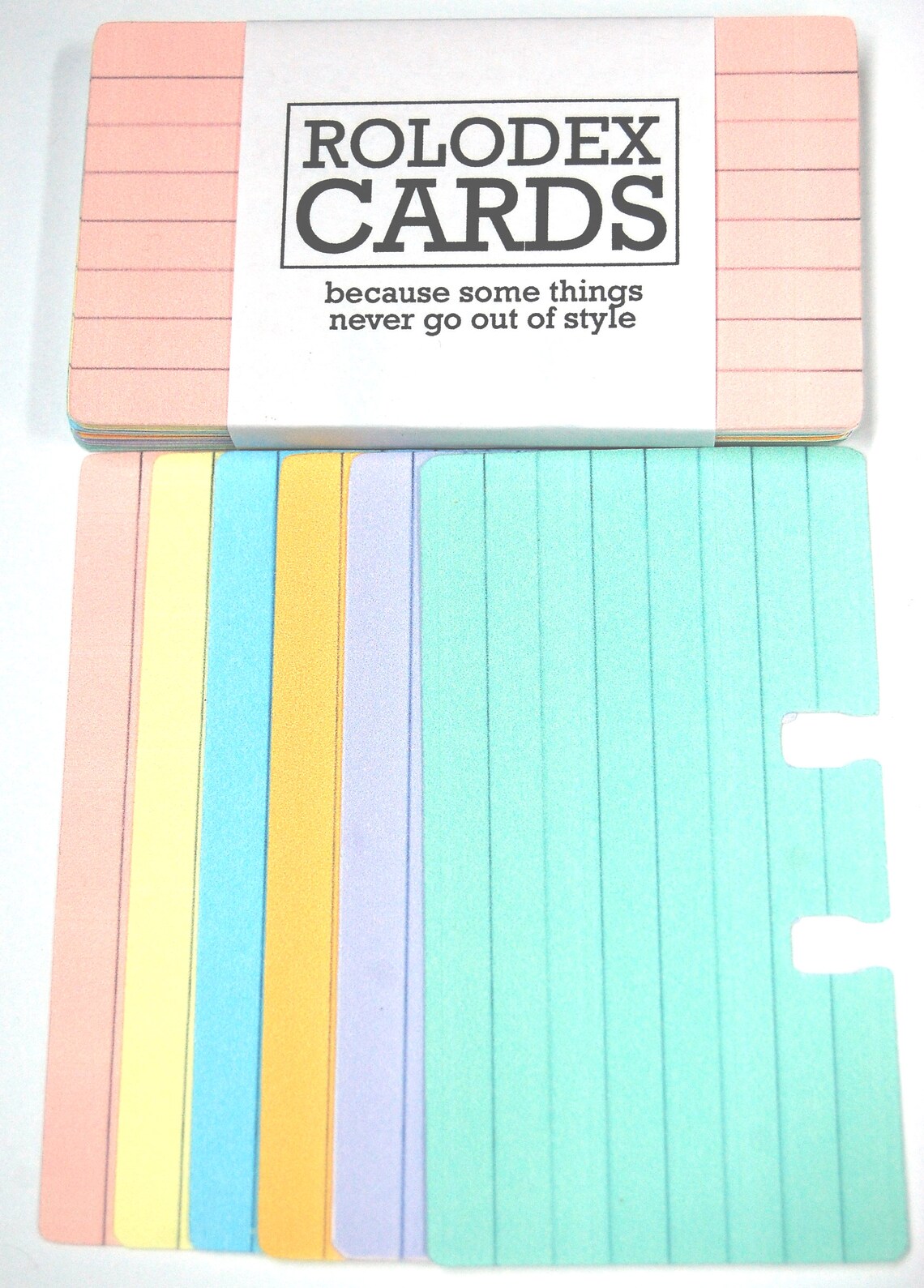 Rolodex Cards 6 Colors Lined | Etsy