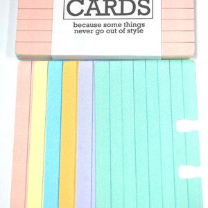 Rolodex Cards - 6 Colors - Lined - Etsy