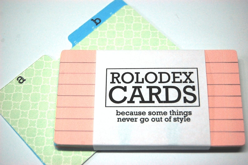 Rolodex Cards 6 Colors Lined | Etsy
