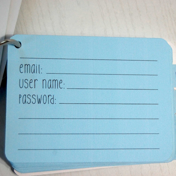 Refillable Password Book - Etsy