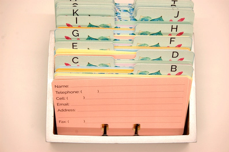 Rolodex Cards 6 Colors Contacts - Etsy