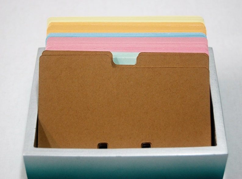 Rolodex Cards 6 Colors Lined | Etsy