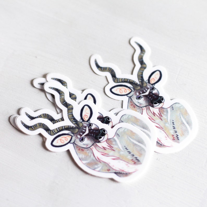 Chill Kudu Sticker for Water Bottle, Laptop, Planner, Deer and Wildlife ...