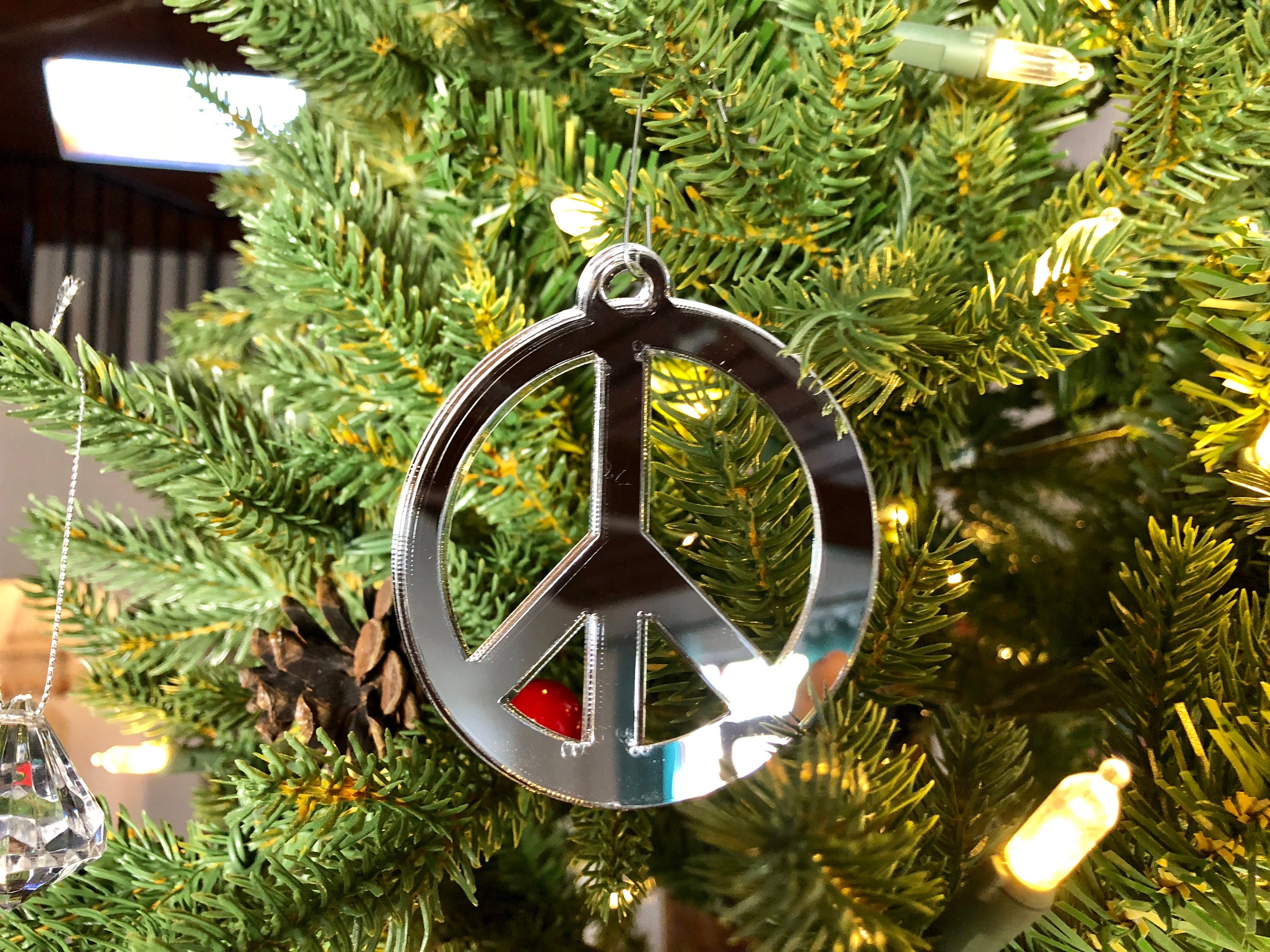 Peace Ornament, Peace Christmas Tree Ornament, Peace Sign Ornaments ...