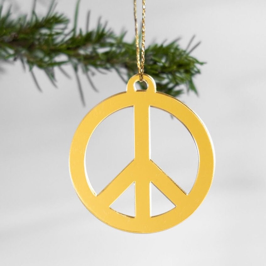 Peace Ornament, Peace Christmas Tree Ornament, Peace Sign Ornaments ...