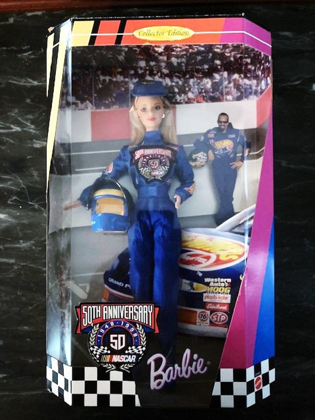1998 Barbie Doll nascar Barbie NASCAR 50th - Etsy