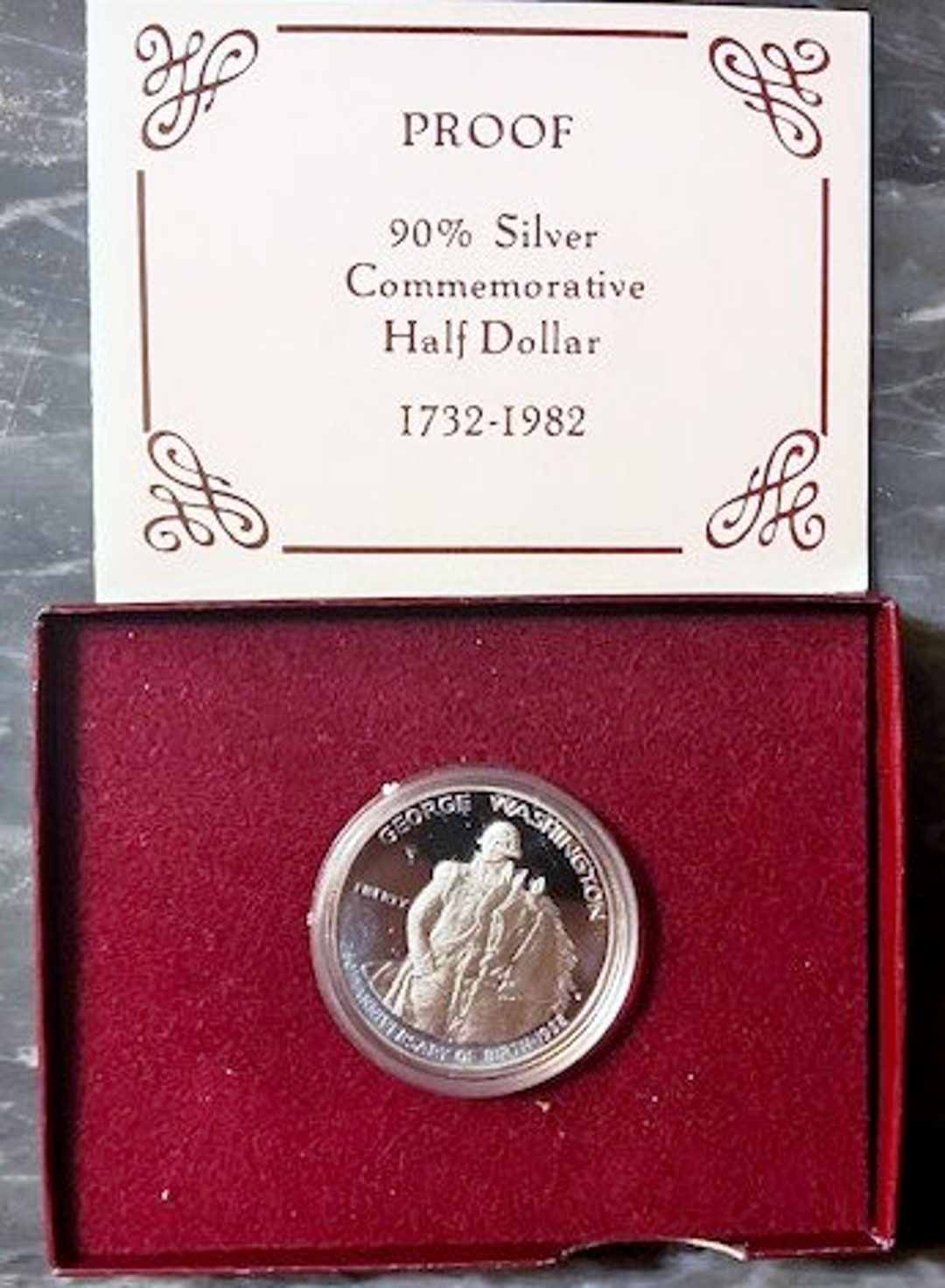 1982 George Washington Commemorative Half Dollar Proof 90% Silver - Etsy