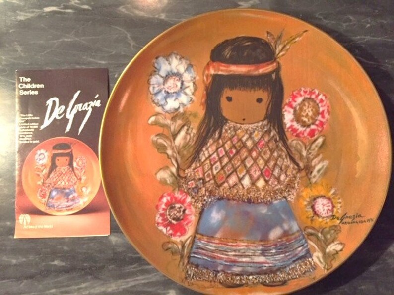 Degrazia Collector Plate little Cocopah Indian Girl - Etsy UK
