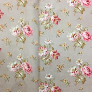 19th Century French Floral Cotton Printed Fabric - Etsy