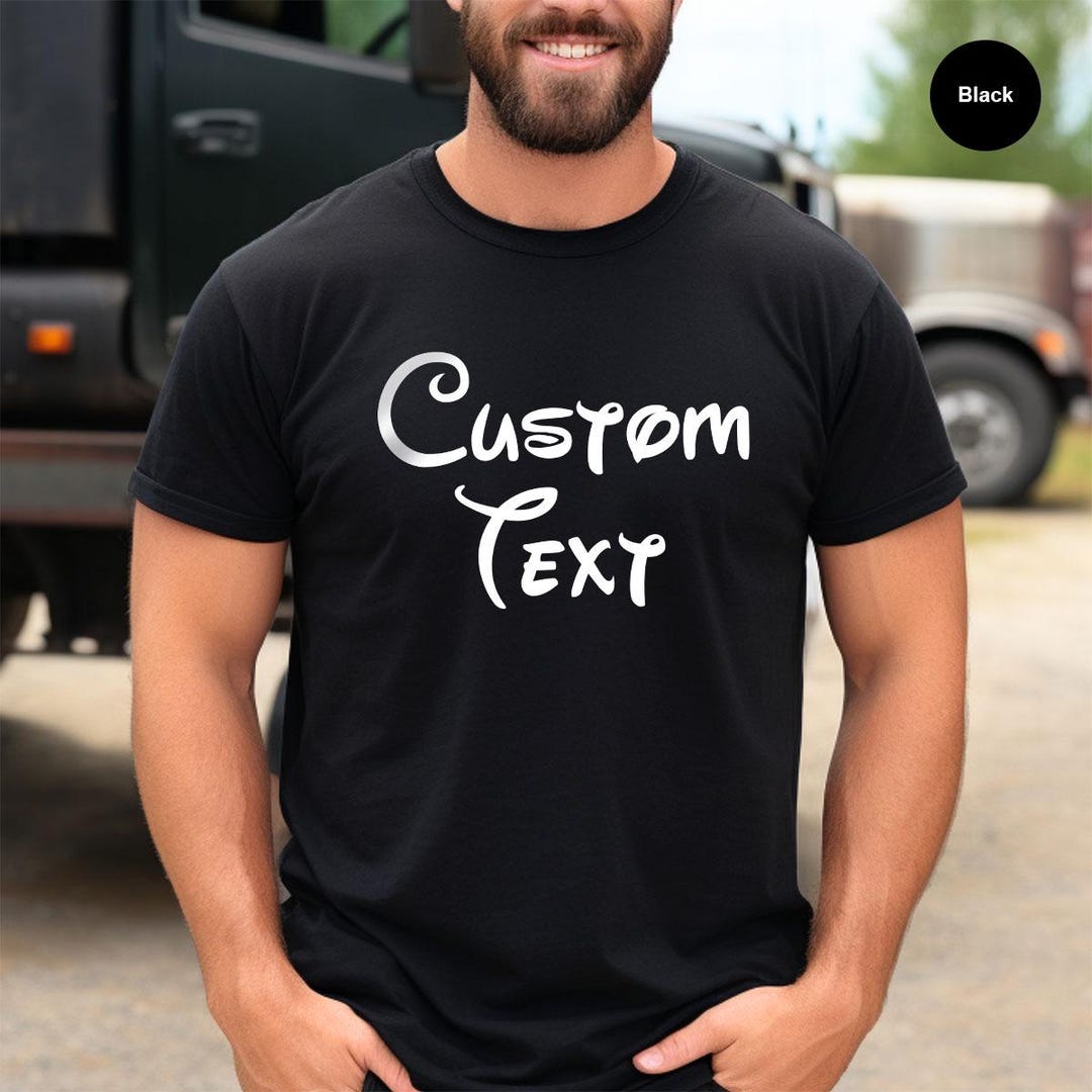 Custom Text T-shirt, Custom Text V-neck Shirts, Personalized Tank ...