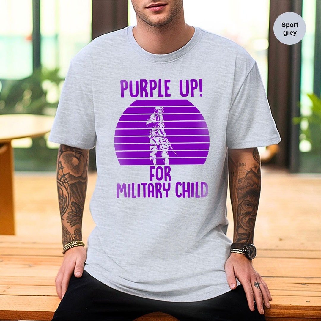 Purple up for Military Child Shirt, Military Kids Awareness Toddler ...