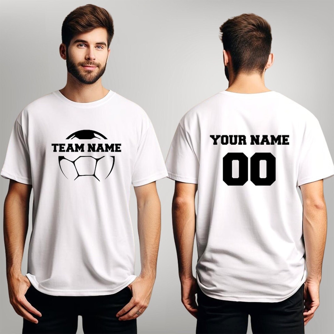 Custom Team Name Jersey T Shirt, Custom Name and Back Number, Custom ...