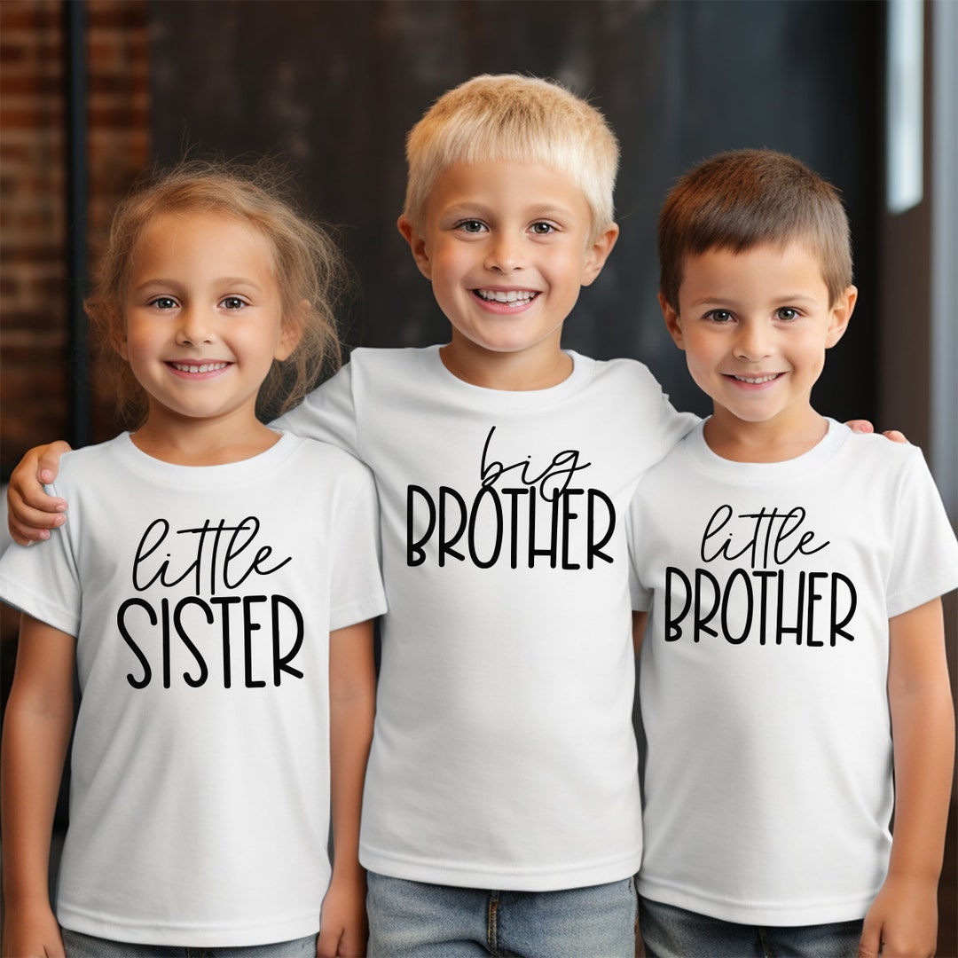 Little Brother Big Sister Shirts, Matching Sister Brother Outfits ...