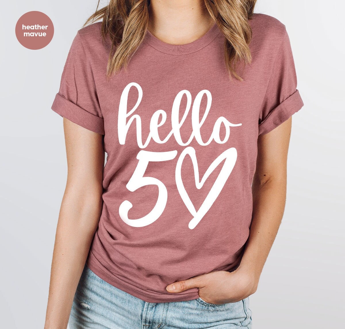 50th Birthday Shirt, Hello 50 Tshirt, Fifty Years Old Gift, Hello Fifty ...