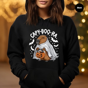 Funny Halloween Capybara Sweatshirt, Capyboora Hoodie, Halloween Gifts ...
