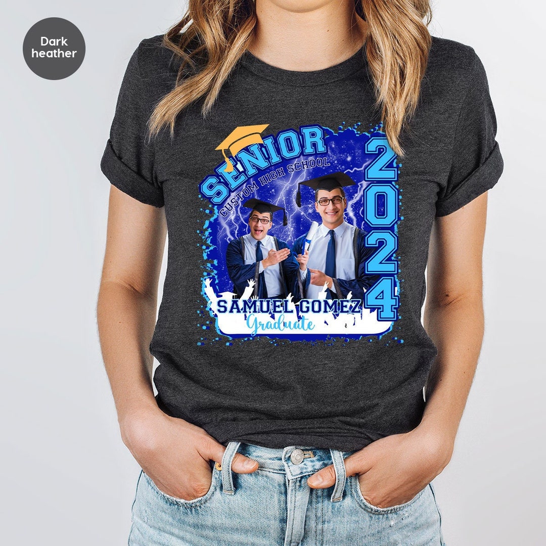 Personalized Graduation T-shirt, Bootleg Design Custom Photo Senior ...