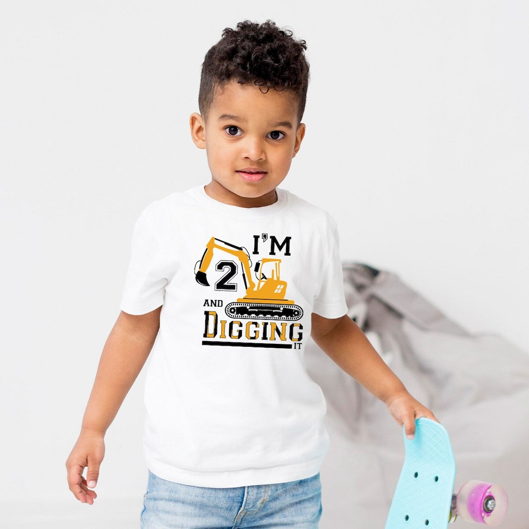 Custom Construction Birthday Toddler Shirt, Birthday Crew Digging Shirt ...