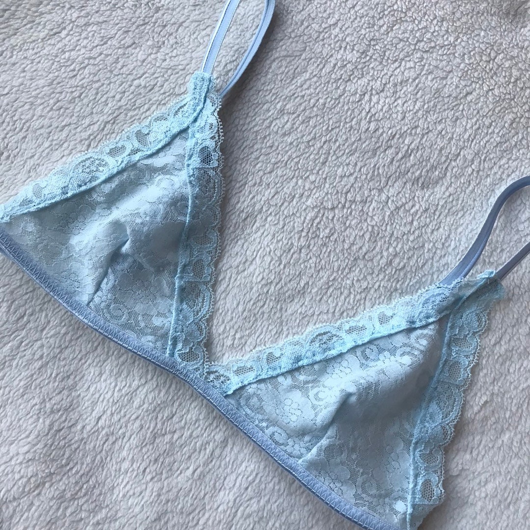 Baby Blue Lace Bra - Etsy
