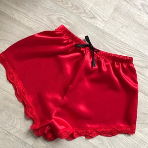 Satin High Waisted Shorts - Etsy
