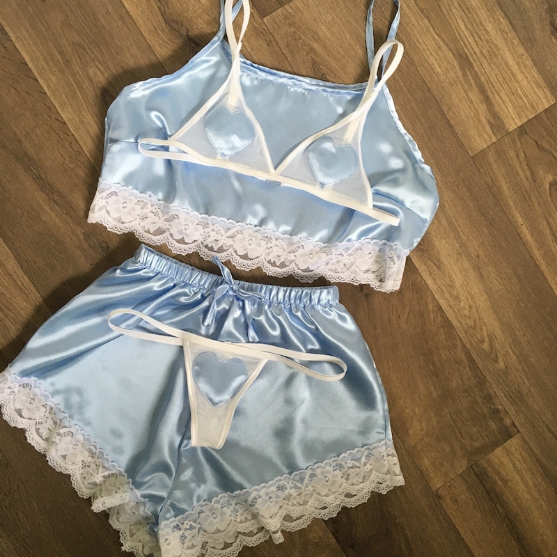 Satin Lingerie Set - Etsy