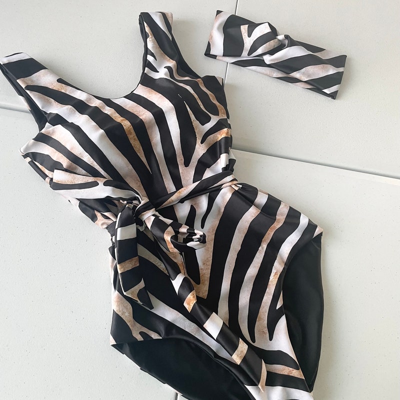 Zebra Bathing Suit - Etsy