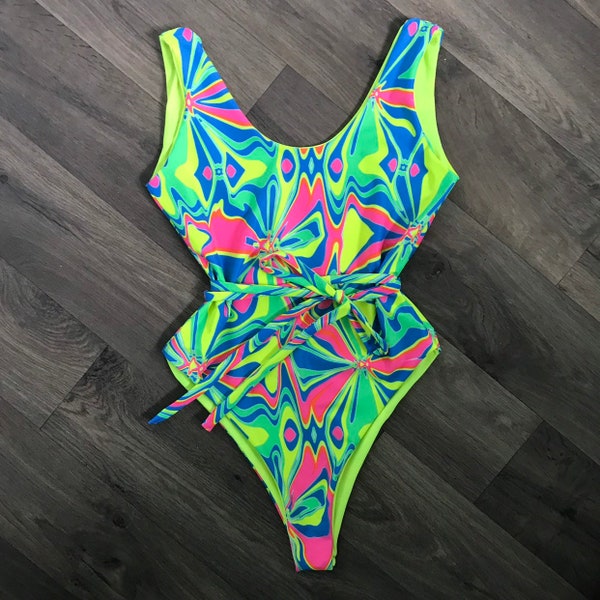 Neon Swimsuit - Etsy UK