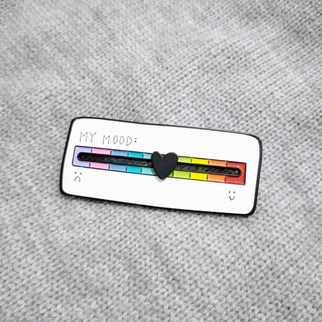 Metal Pin my Mood Enamel Pin Lapel Pin Mood Pin Emotions Feelings ...