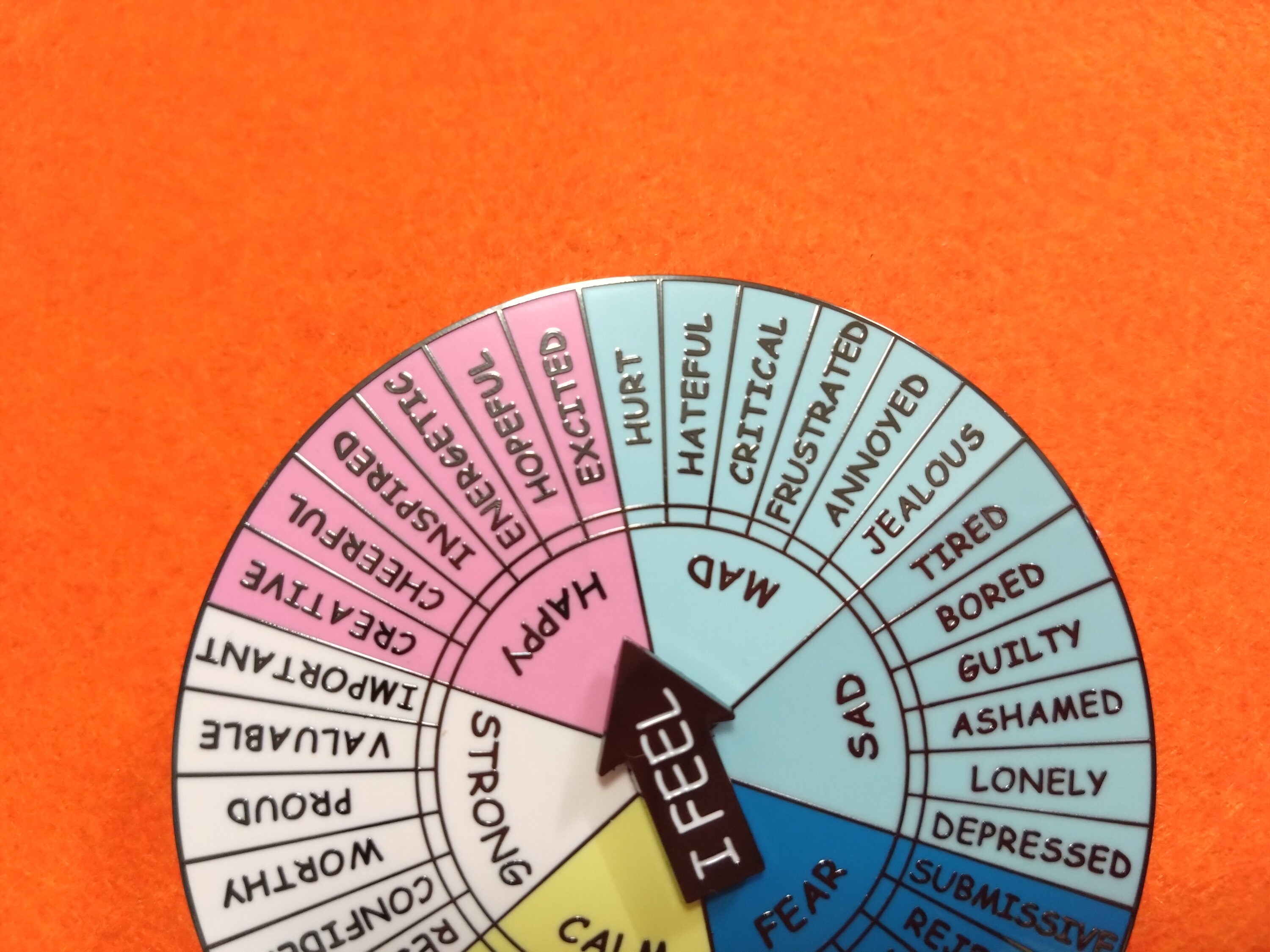 Big Metal Pin the Feelings Wheel the Emotions Wheel Enamel - Etsy