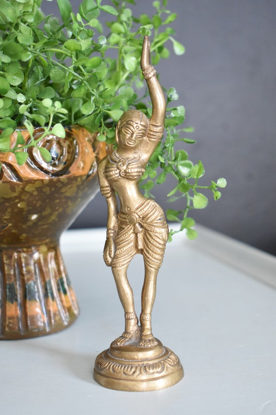 Vintage Brass Dancing Lady Statue Bali Woman Dancer Brass - Etsy