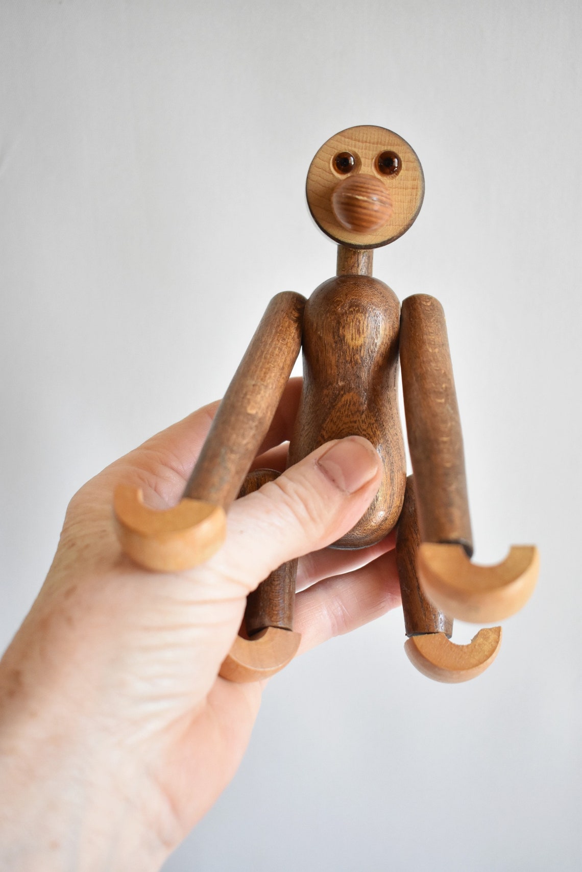 Vintage Wood Jointed Monkey Toy Monkey Wood Monkey Figurine - Etsy